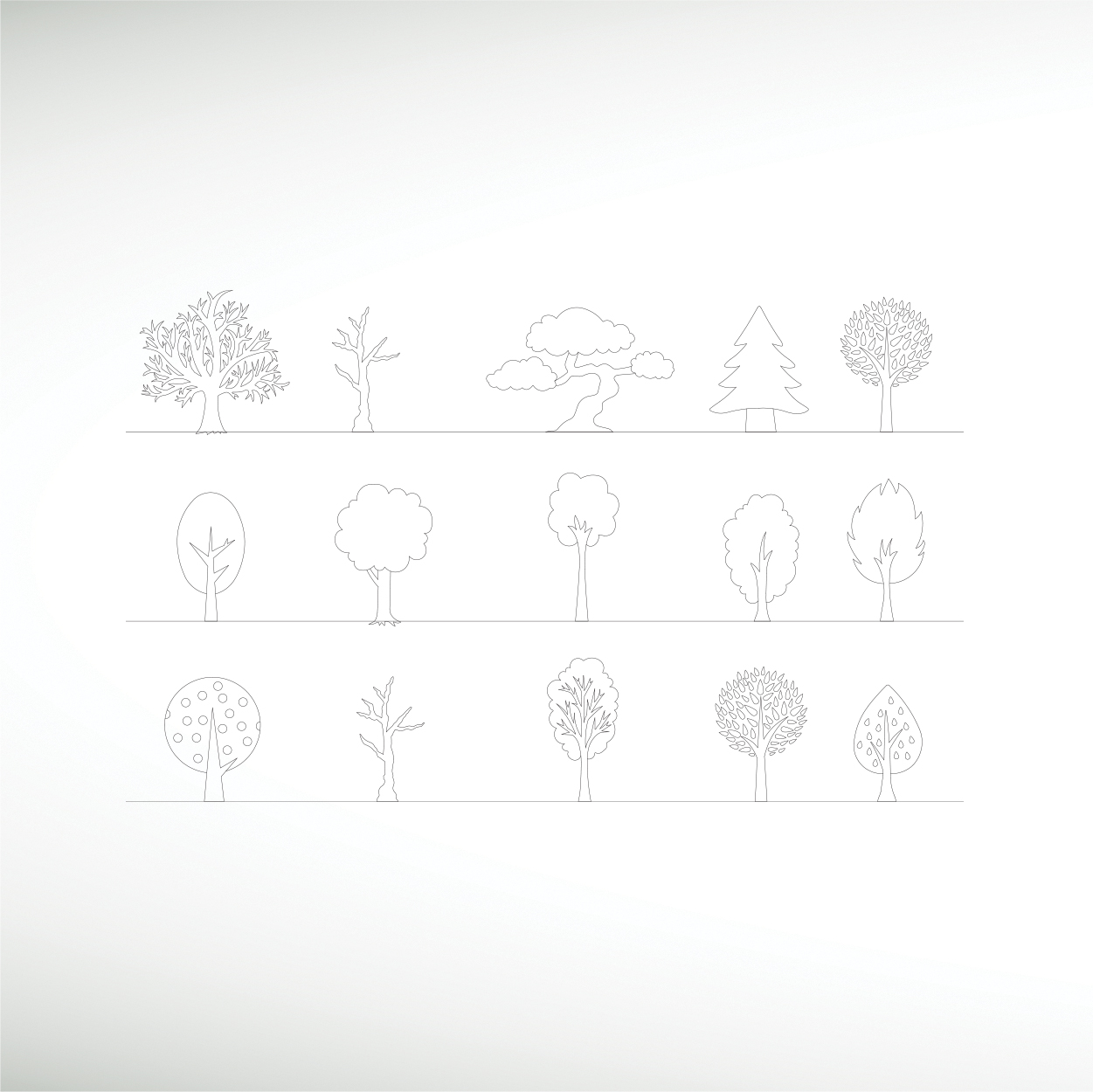 AutoCAD: Decorative Trees DWG Free Download